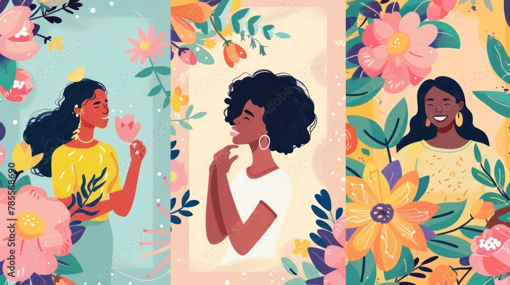 Empowering Women. International Women's Day Banners - A series of ...