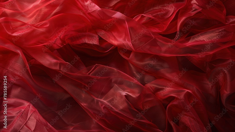 Crumpled Red Fabric Background - A dynamic and visually engaging ...
