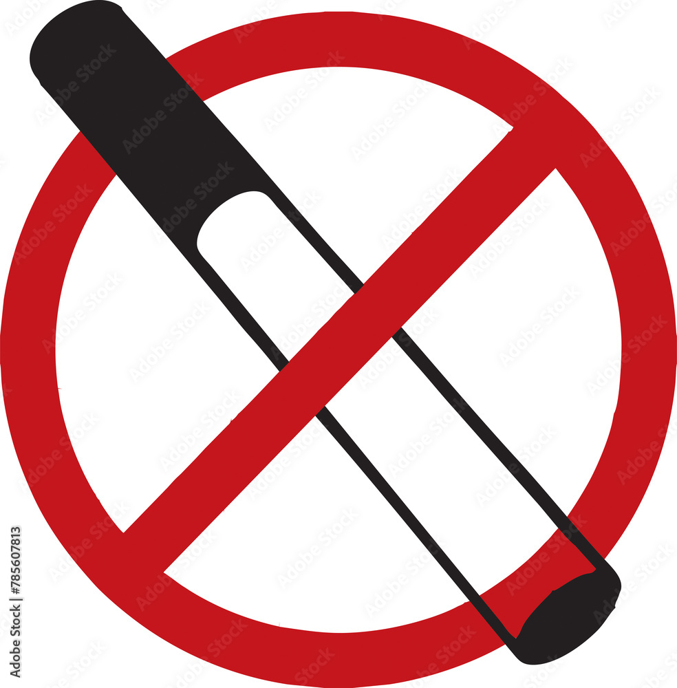 No smoking, crossed out cigarette icon. No smoking sign for public ...