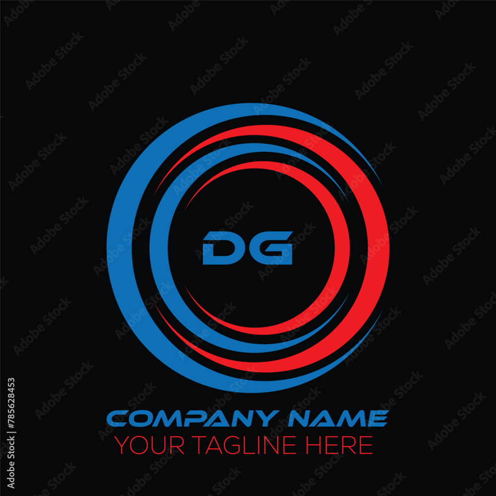 DG letter logo creative design. DG unique design. DG letter logo design ...