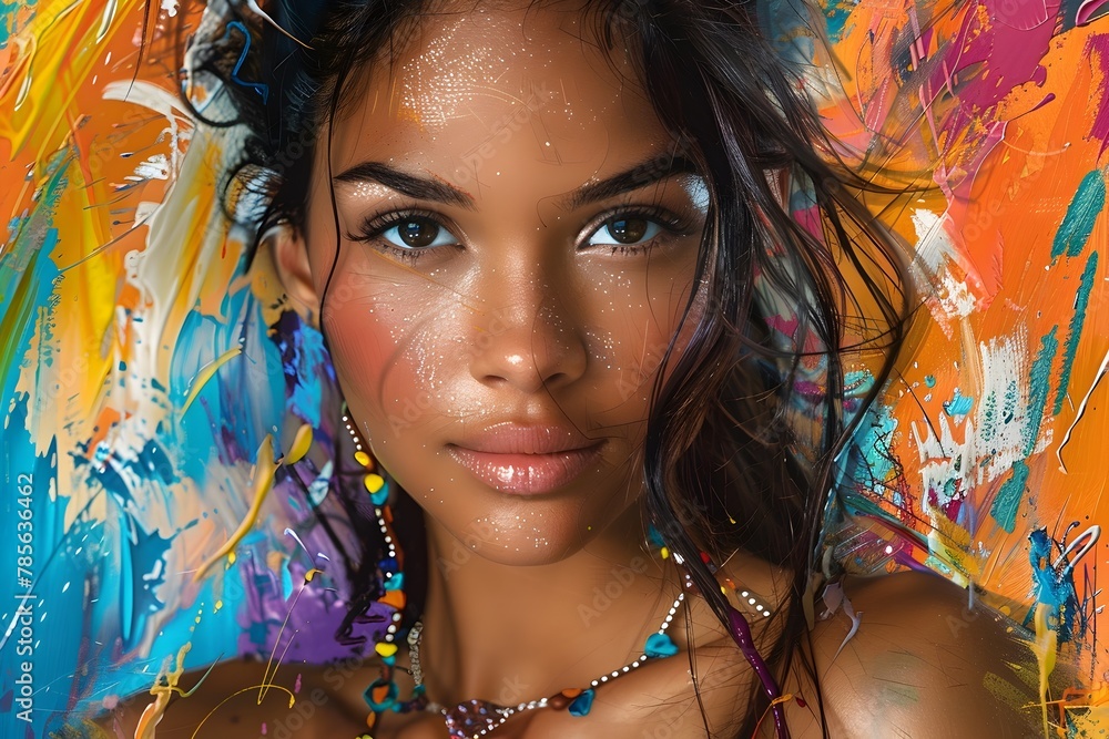 Brazilian Model Radiating Exotic Beauty and Elegance in High Fashion ...