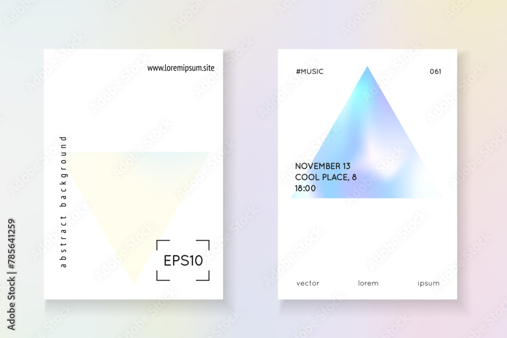 Geometry Poster. Plastic Banner. Crystal Effect. Hologram Fluid ...