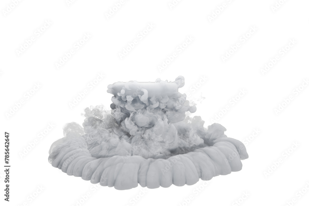 Dry ice smoke with podiums on transparent background Stock Illustration ...