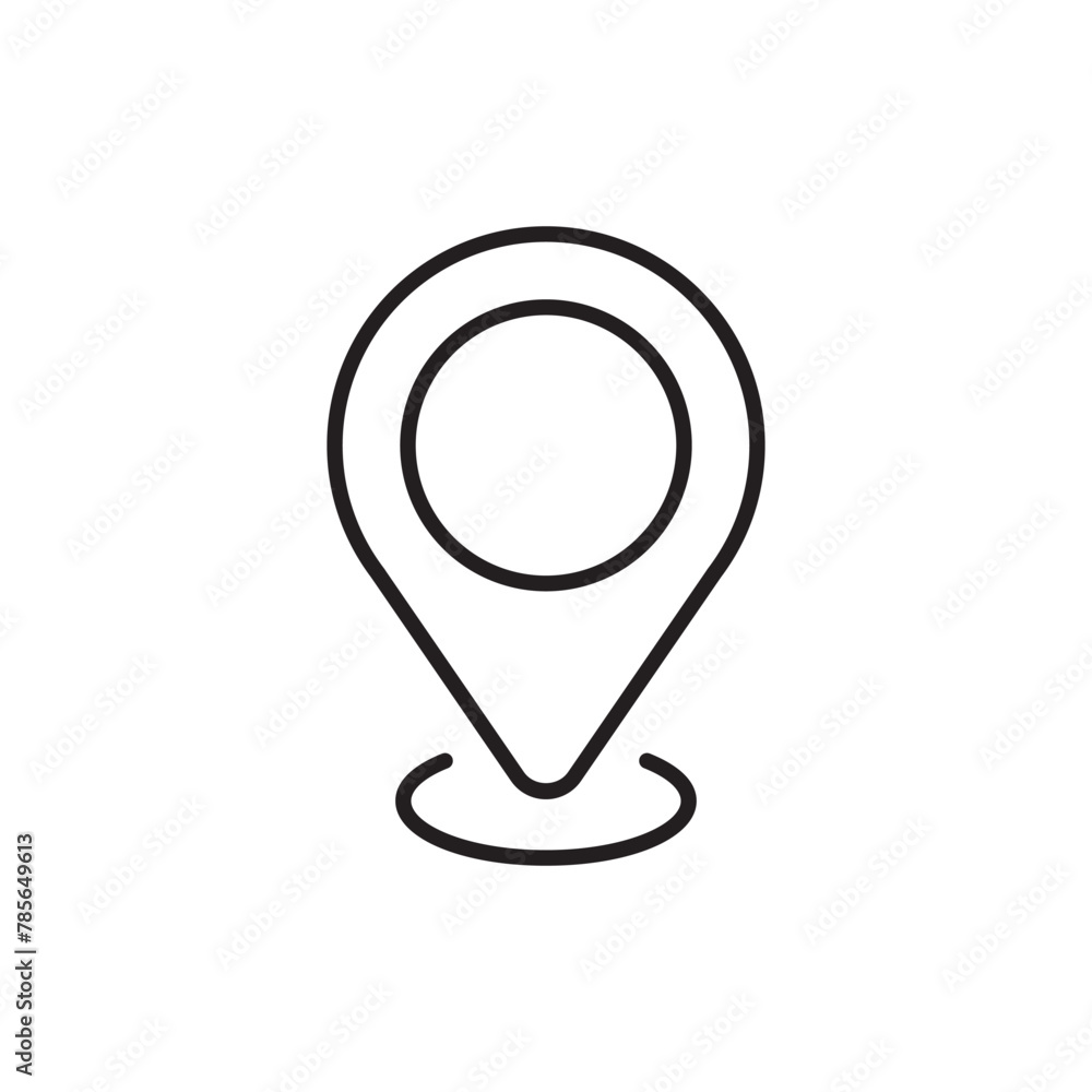 Destination point vector icon. Location in map tag flat sign design ...
