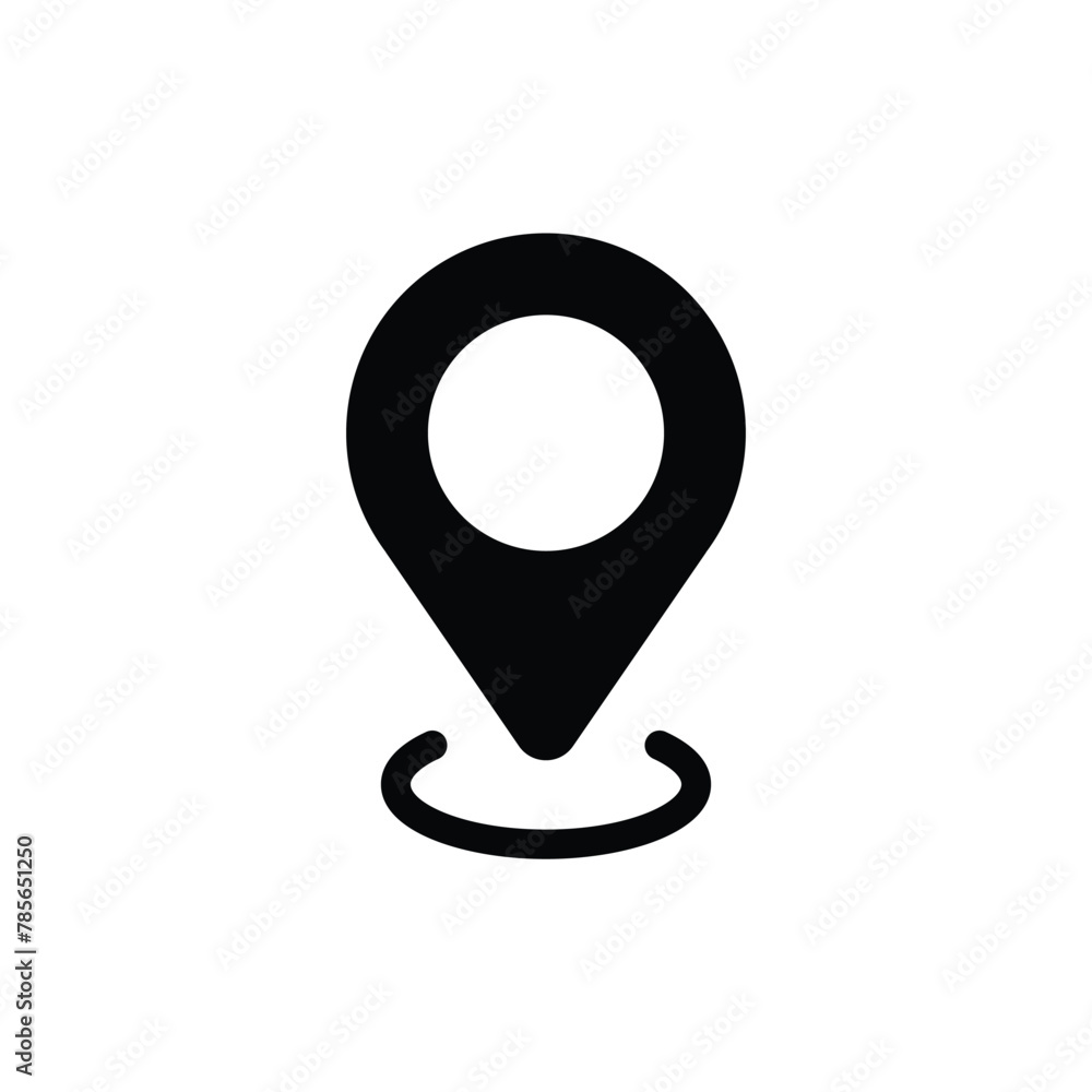 Destination point vector icon. Location in map tag flat sign design ...
