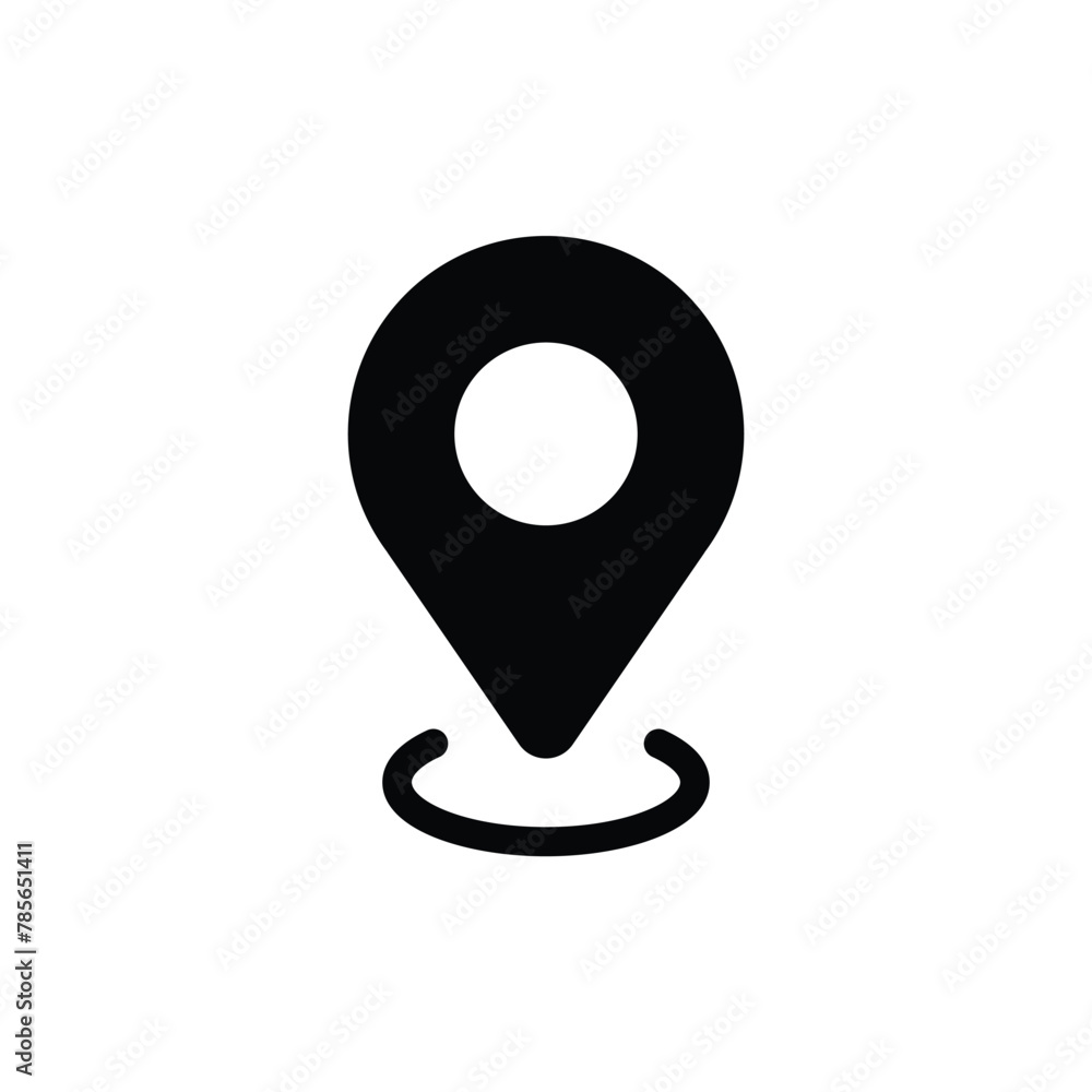 Destination point vector icon. Location in map tag flat sign design ...