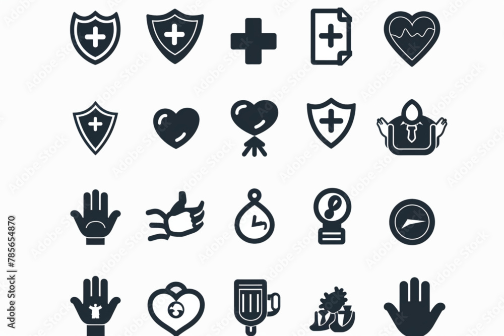 Altruism icon set. Containing charity, help, selfless, goodwill, caring ...