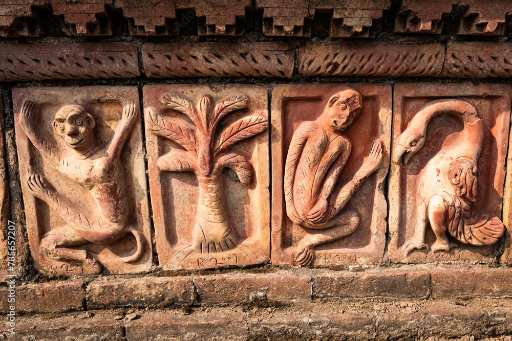 Ancient bas reliefs at Paharpur Buddhist Vihara Museum Unesco Heritage ...