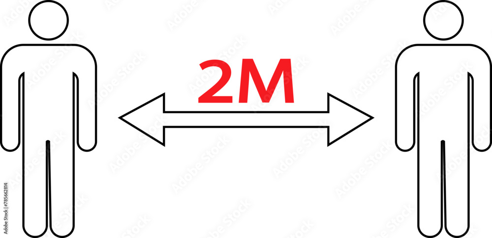 Social distancing icon .Keep distance sign. epidemic protective ...
