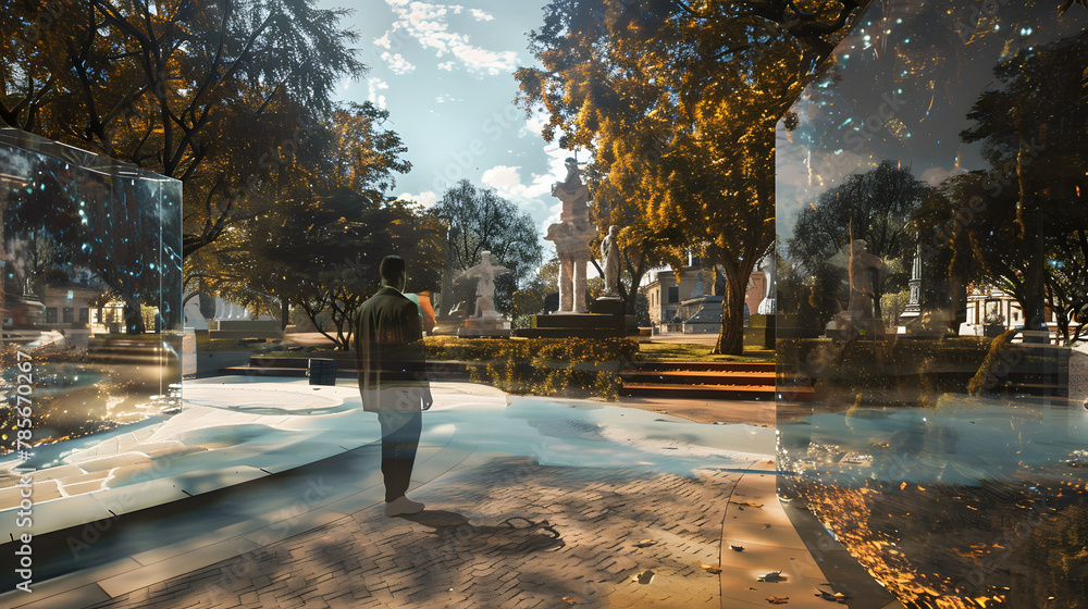 A digital memorial park using augmented reality to honor historical ...