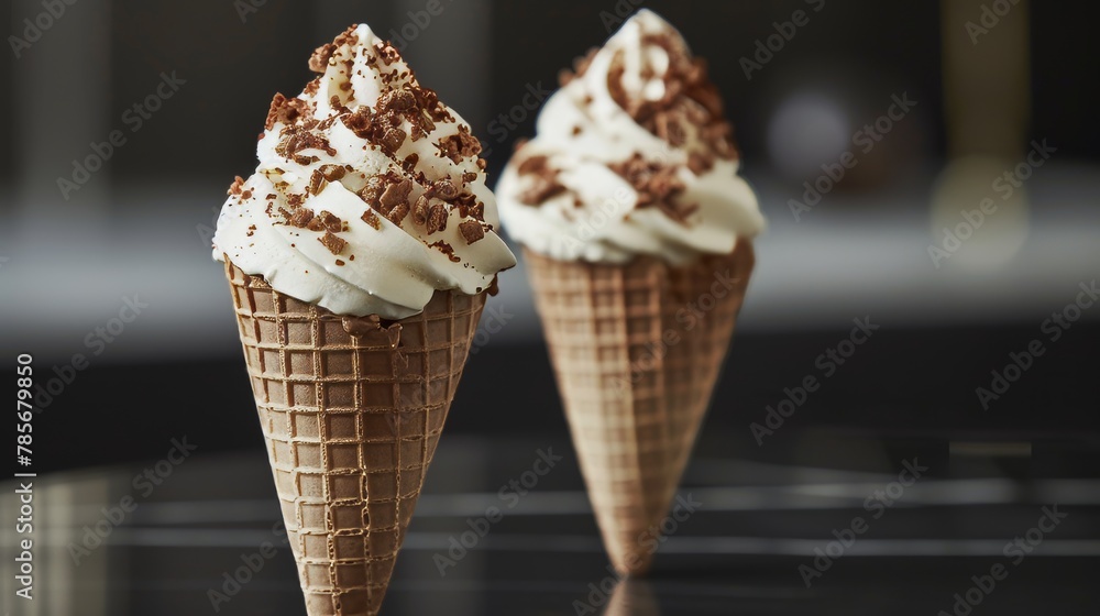 Sleek ice cream cone with a sci-fi twist AI generated illustration ...