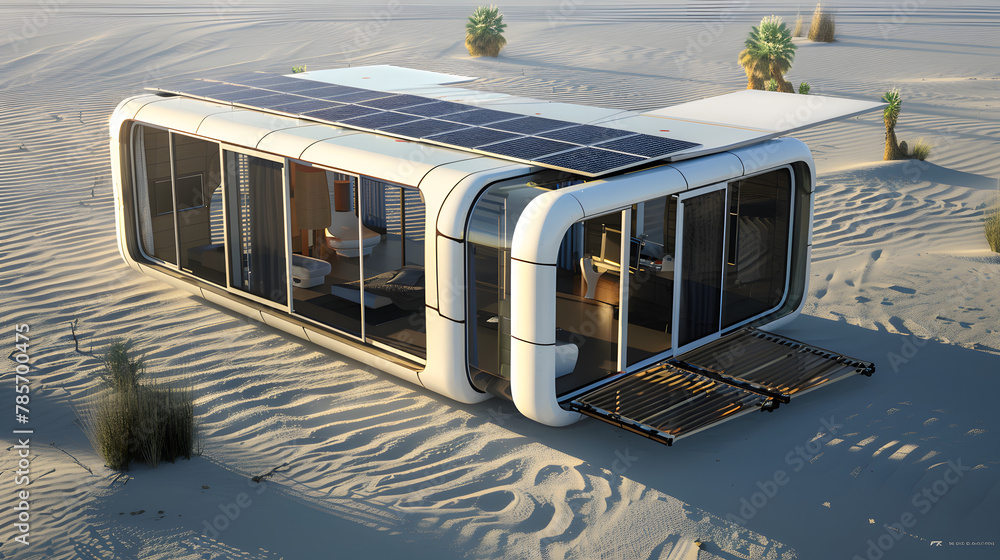 A modular and transportable housing unit designed for quick deployment ...