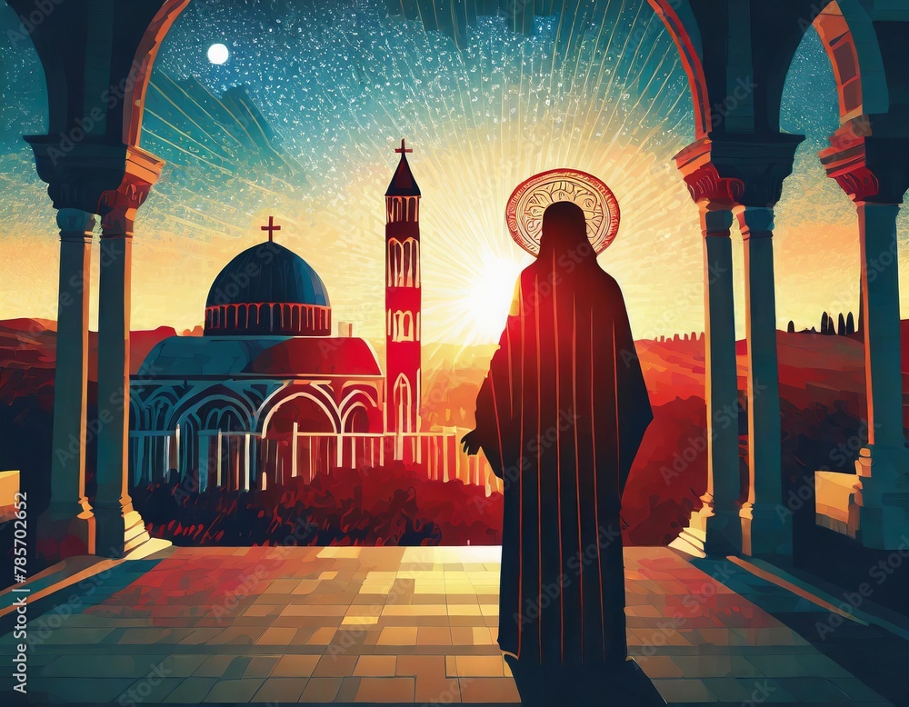 ivine Twilight: Jesus Christ in Jerusalem Temple, Halo Aglow, Son of ...