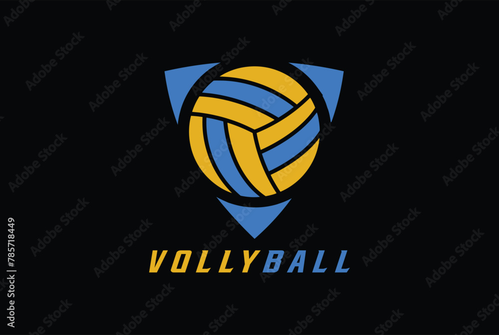 Volleyball logo, emblem, icons, designs templates with volleyball ball ...
