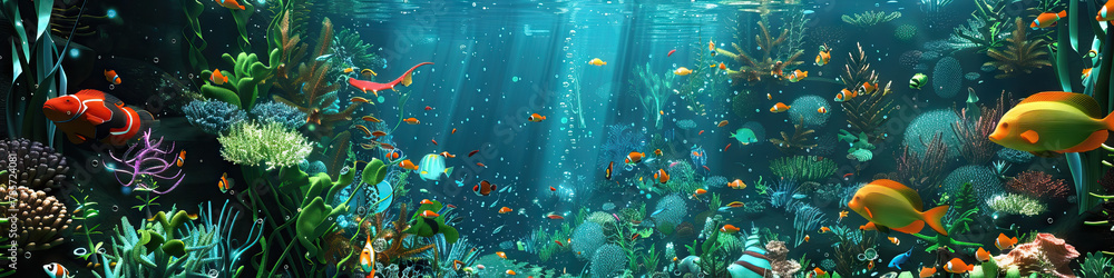 Sea Life Exploration: 3D Model of an Underwater Playground with ...