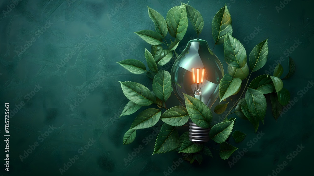 Merging the natural world of lush green leaves with the artificial ...