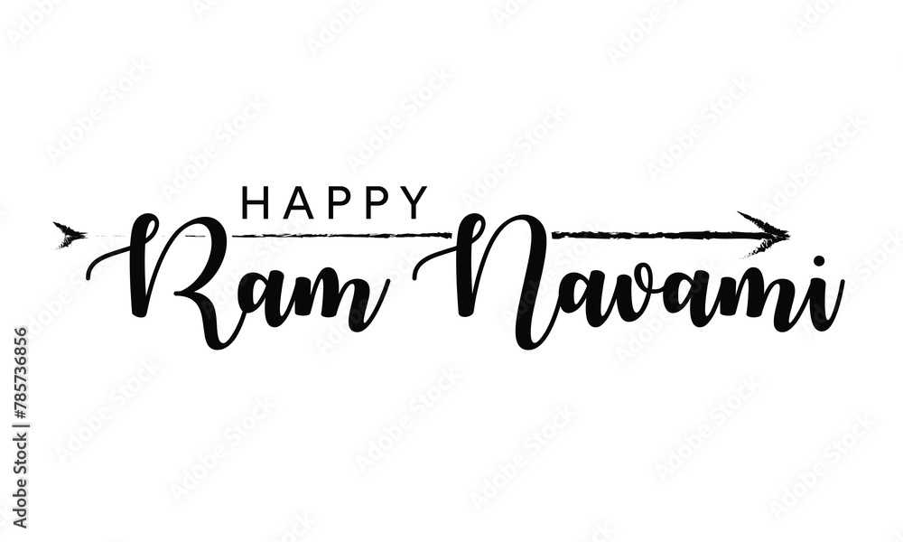 Happy Ram Navami. Ram Navami vector banner on isolated background ...