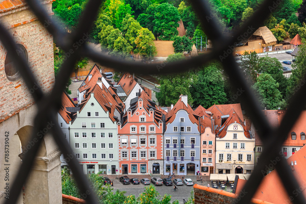 Landshut, Germany - July 24, 2023: Panoramic view of Landshut from ...