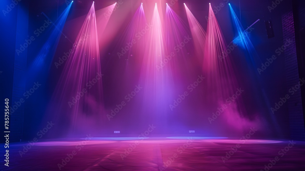 Photo & Art Print Modern dance stage light background with spotlight ...