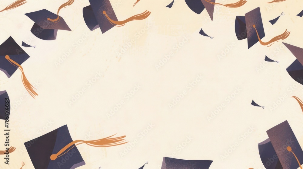 graduation banner design without people , Graduation cap border design ...