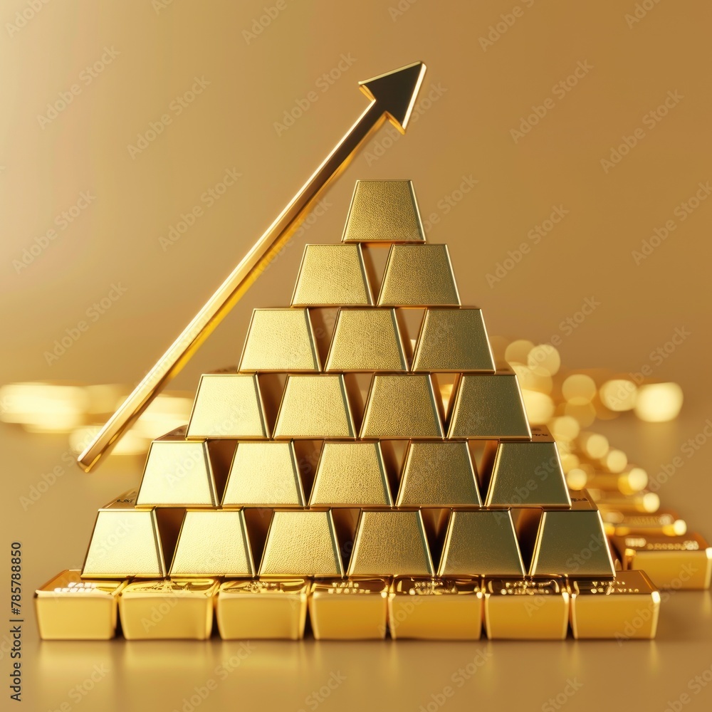 Gold investment has experienced a drastic increase, the arrow chart ...