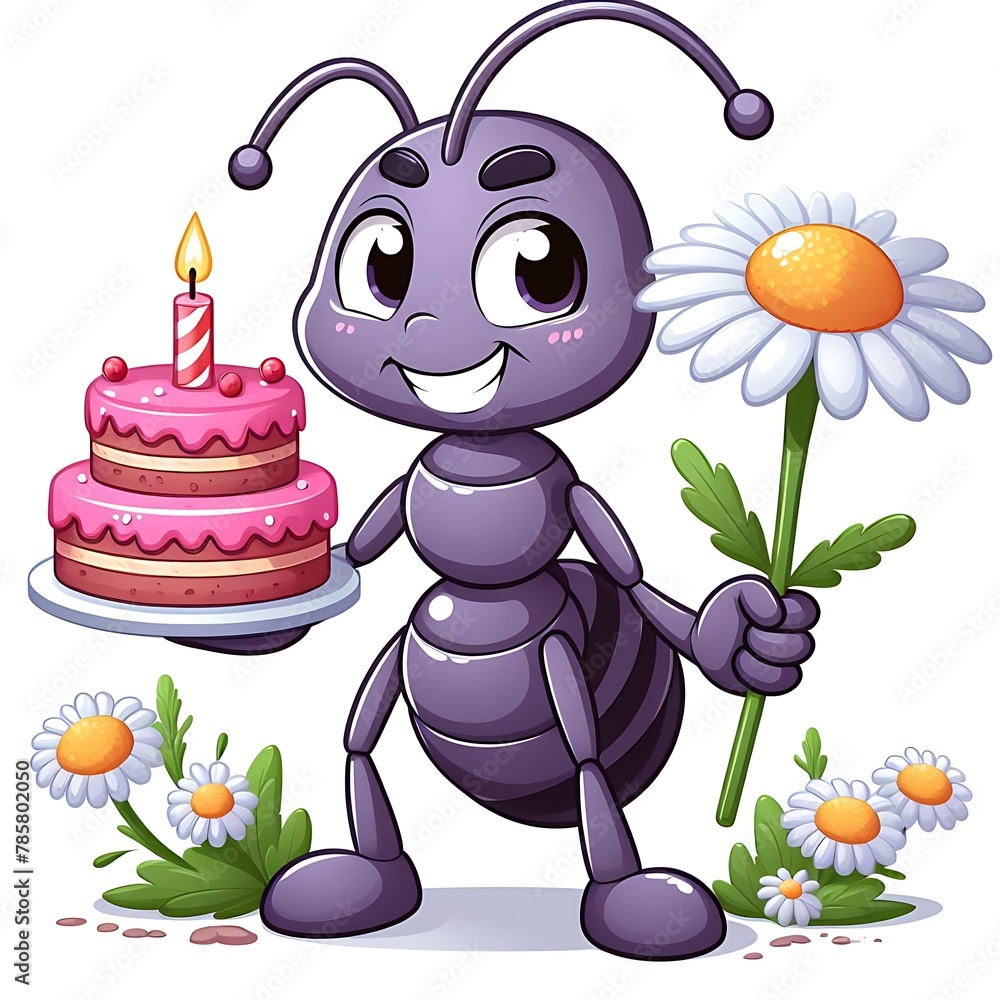 Cartoon ant character isolated vector. Cute and funny insect clipart ...