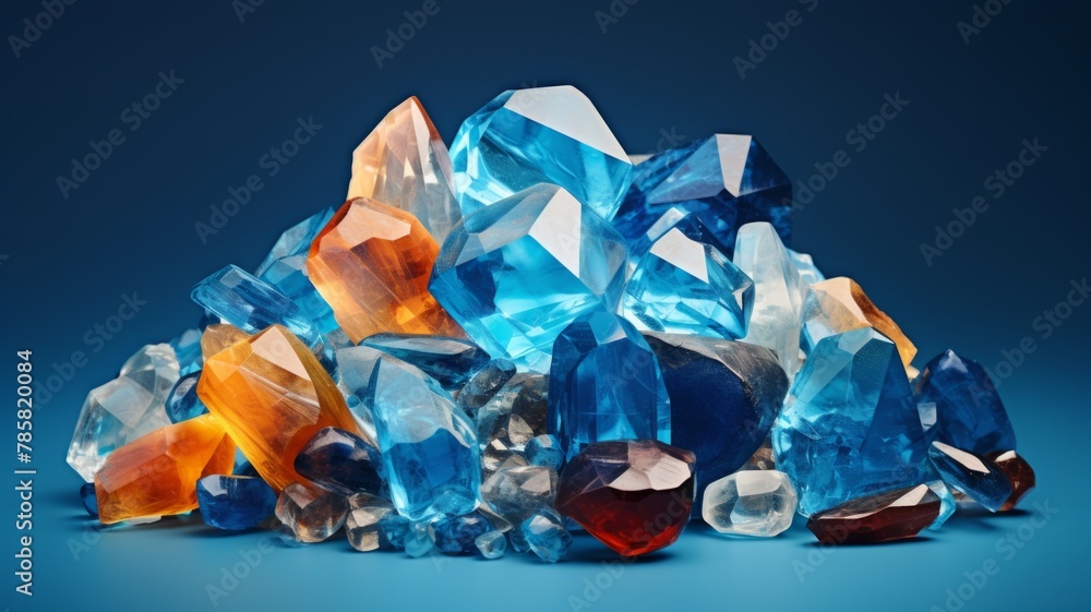 Vibrant Crystal Clusters in Vivid Hues - A captivating image featuring ...