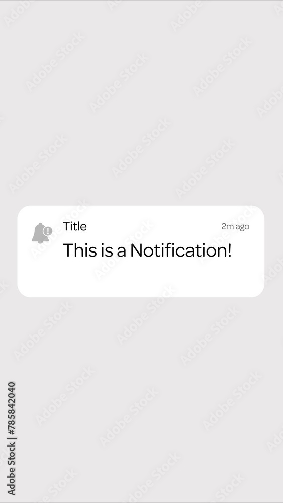 Vertical Notification Title Overlay Stock Template | Adobe Stock