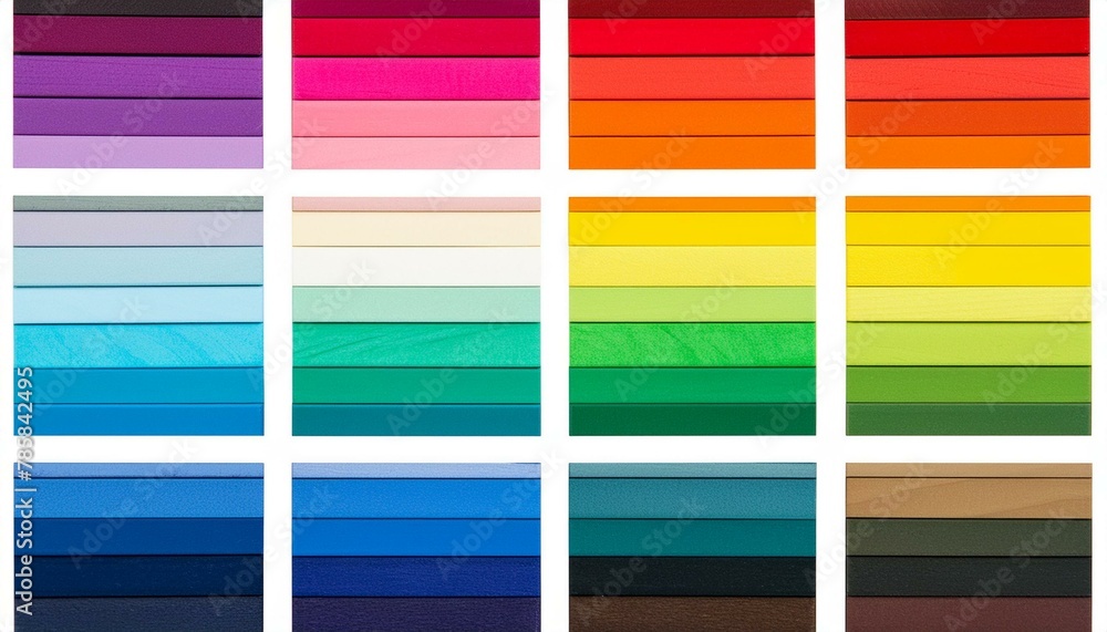 Foto Stock Future color trends. Popular color palettes. Harmony and ...