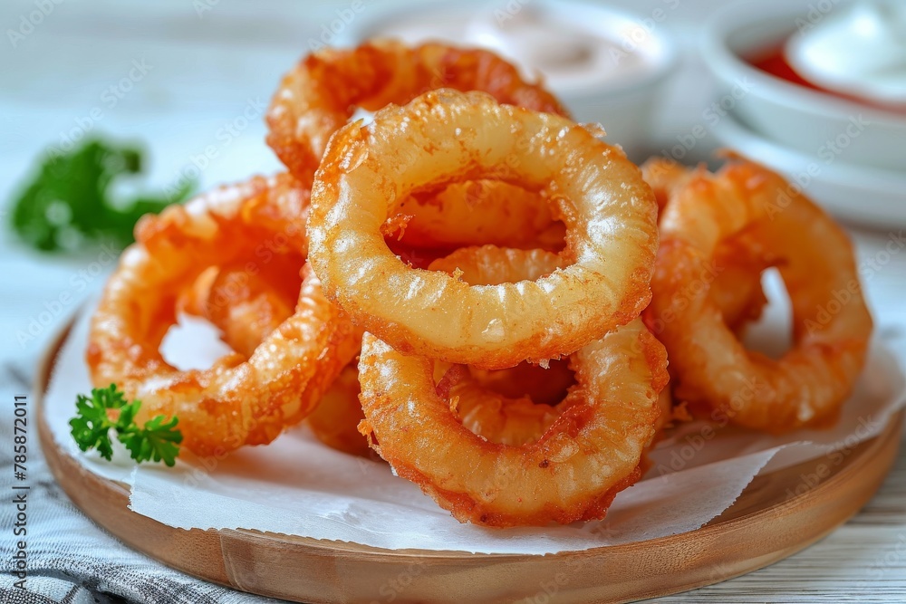 Delicious onion rings are onion rings dipped in batter and then fried ...