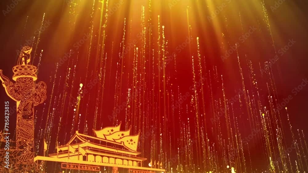 Animation Of China map China flag Forbidden City Great Wall of China ...