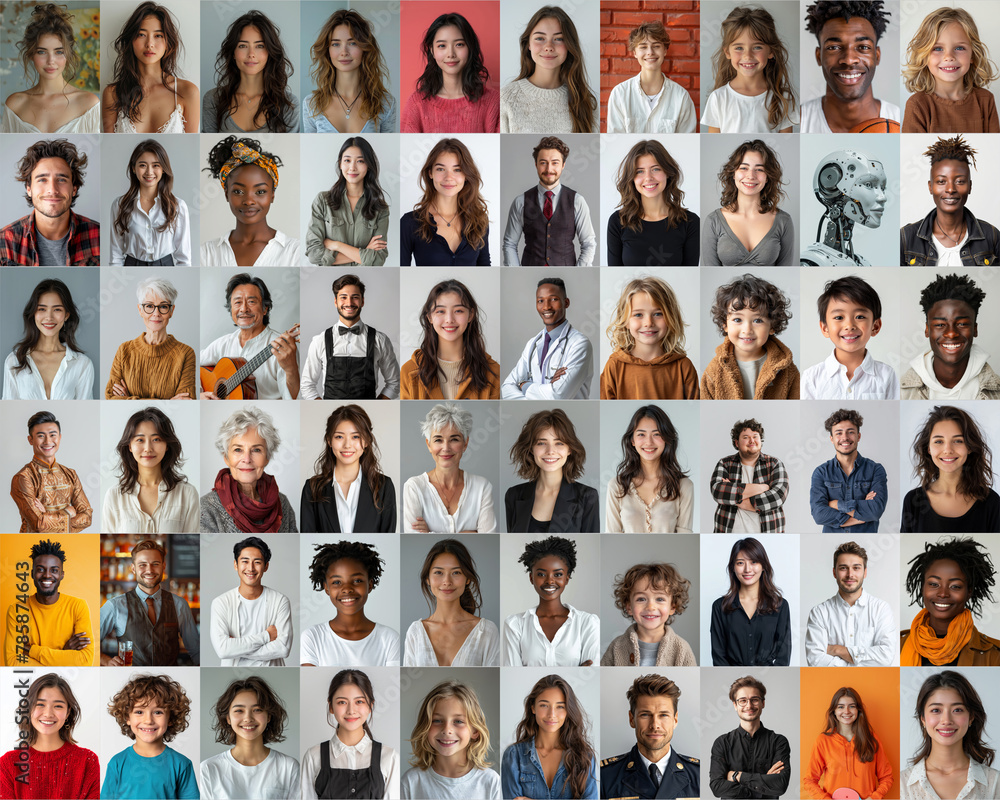 composite portrait featuring headshots of diverse women of all ages ...