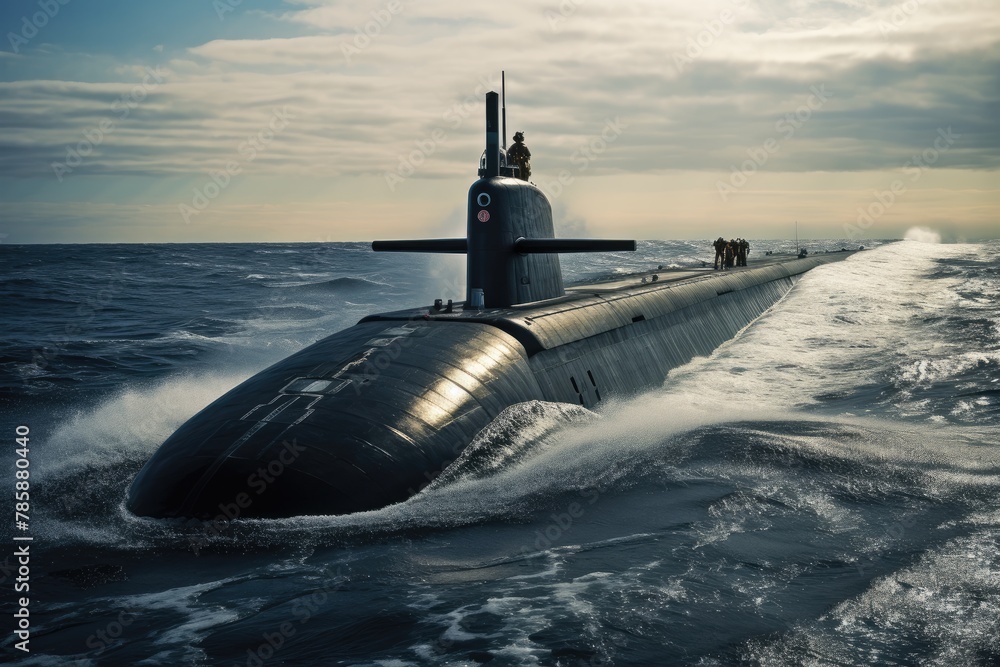 Torpedo Firing Exercise: Submarine testing torpedo firing capabilities ...