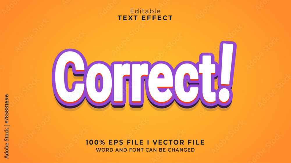 editable modern correct text effect.typhography logo Stock Vector ...