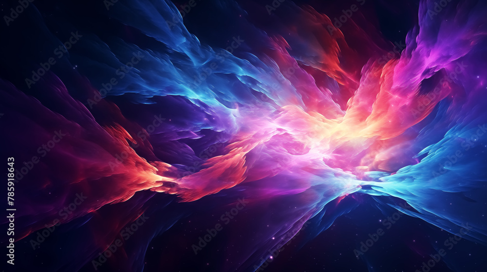 abstract background with nebula, galaxy and supernova, beautiful ...