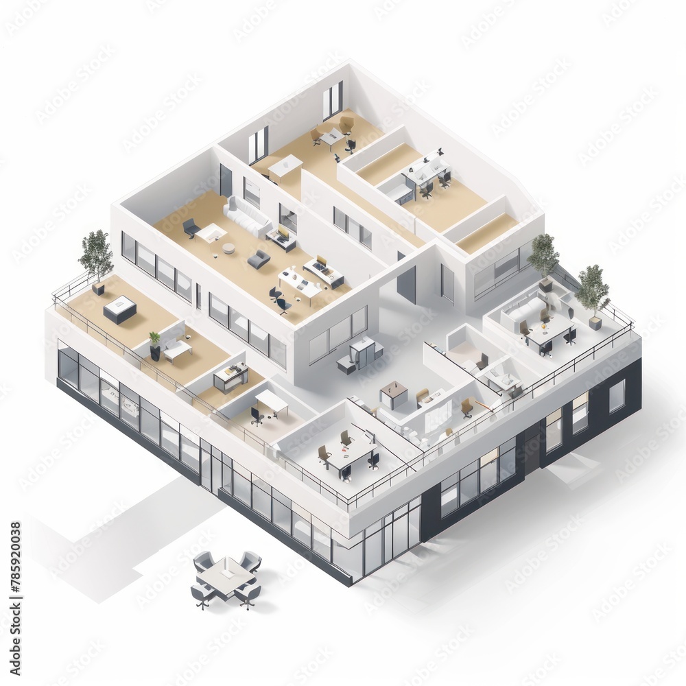 3D Render of a minimalist isometric vector illustration representing ...
