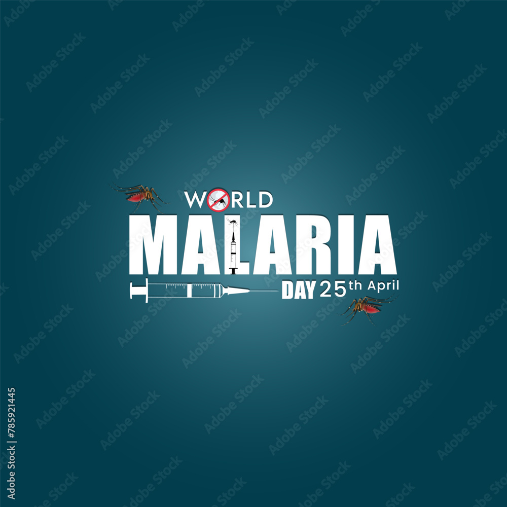 World Malaria Day Awareness Day Social Media Poster Design เวกเตอร์ ...