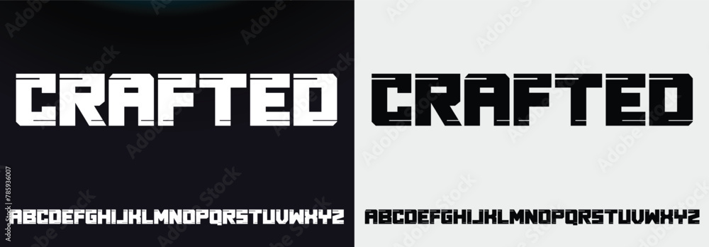 Luxury letter font and tech typeface. Minimal Alphabet set. Creative ...