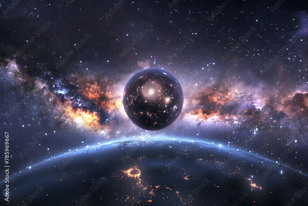 Space Oddities: A Fascinating Rendition of the Celestial Bodies Stock ...