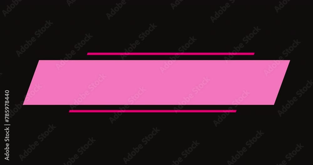 Modern cool-designed pink color lower third in 4K alpha channel ...