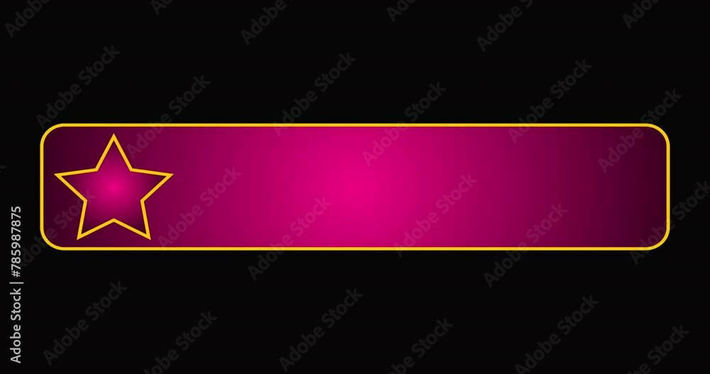 4K Fancy lower third in an alpha channel. Cool-designed golden colorful ...