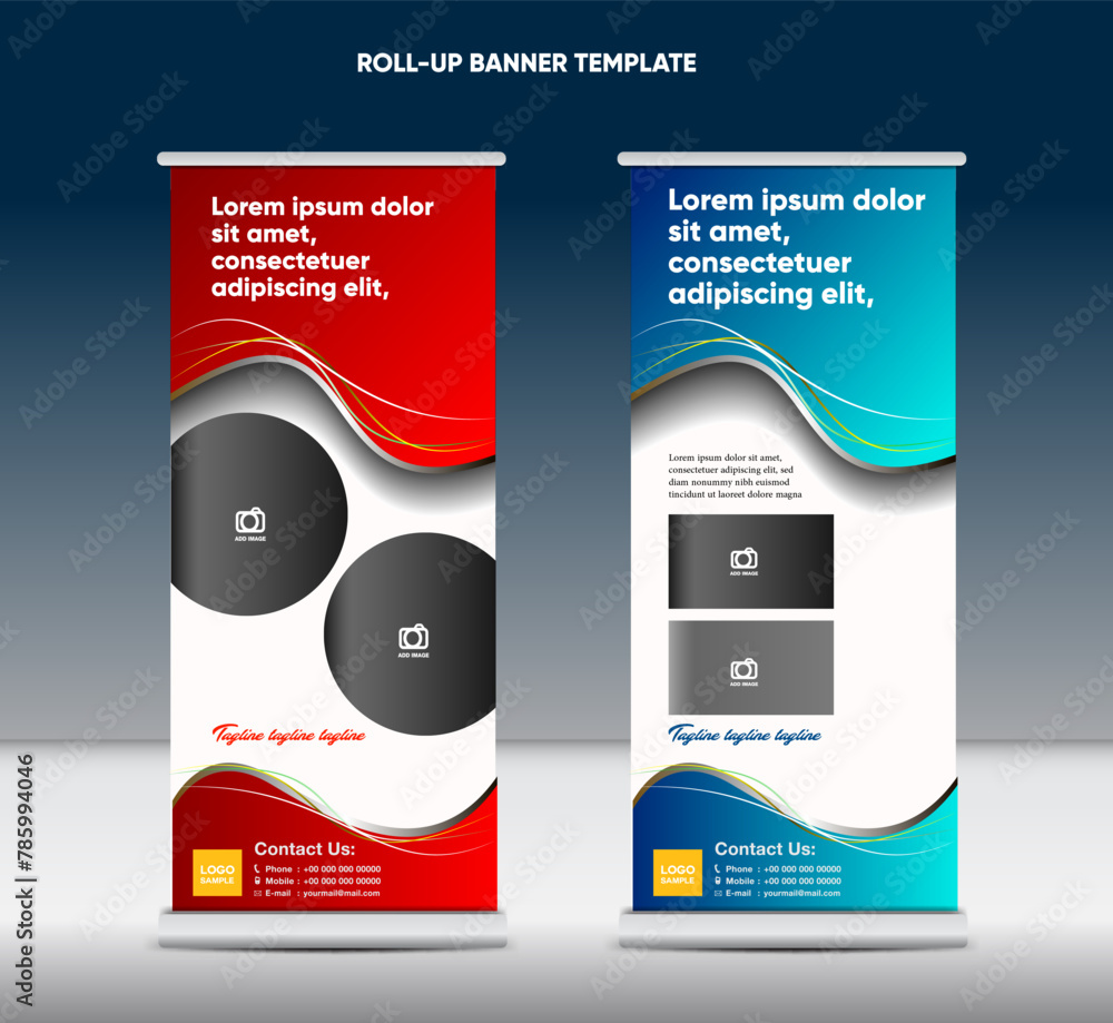corporate business roll up banner, standee, pull up banner x banner ...