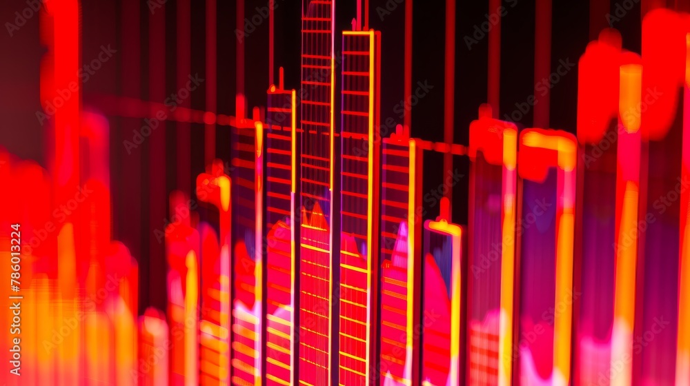 Captures a climate change impact study, displaying bar charts in bold ...