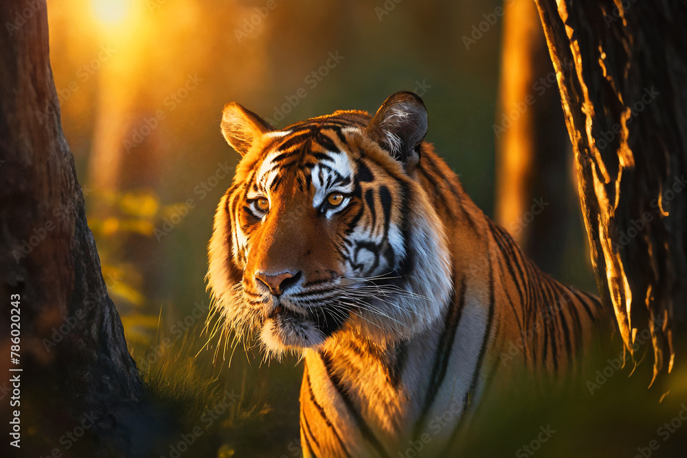 Beautiful Majestic Tiger in the Jungle During Sunset | Animal Wildlife ...