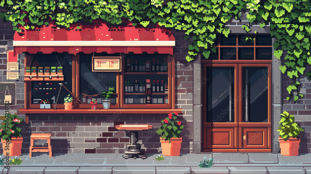 2d pixel art of ancient greek temple on the hill, Athena Parthenos,16 ...