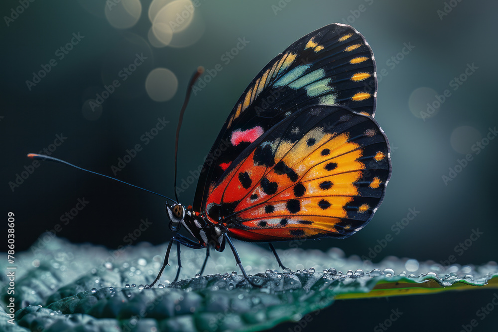 A photograph of an Eighty-eight Butterfly, named for the striking 88 ...