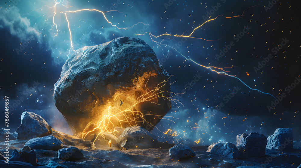 A dynamic portrayal of the moment the earth shook and the stone was ...