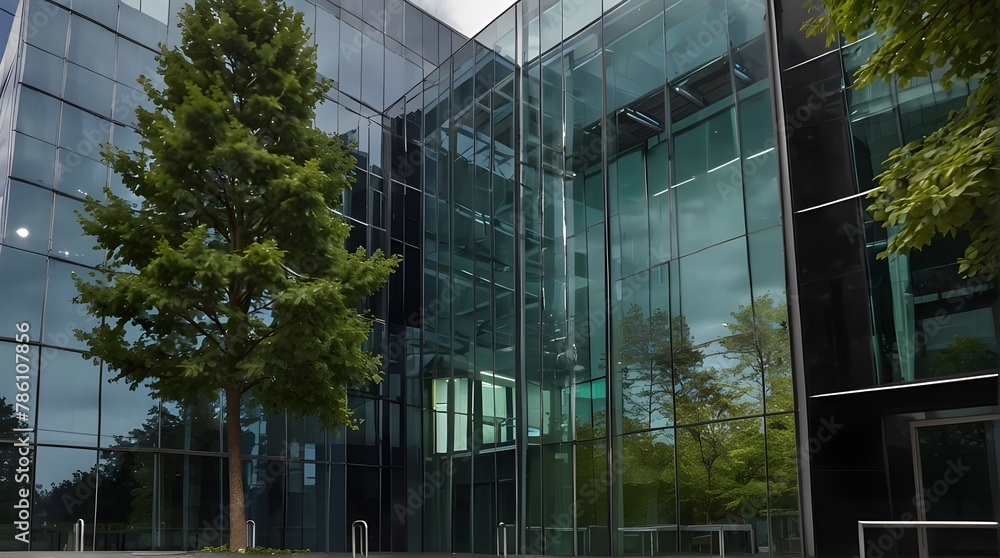 building reflectionSustainable green building, Eco friendly building ...