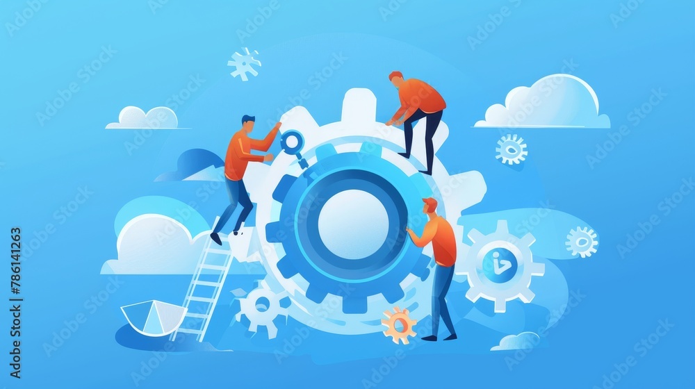 Conceptual design of testing process business concept illustration ...