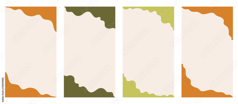 Collection of diverse shapes designed for vertical stories, promo site ...